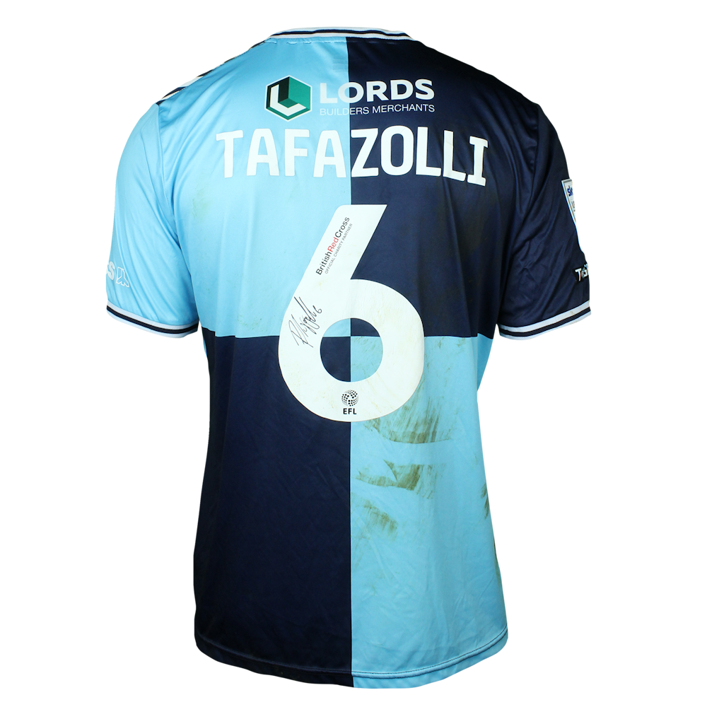 Ryan Tafazolli | Wycombe Wanderers - Peterborough United | MatchWornShirt