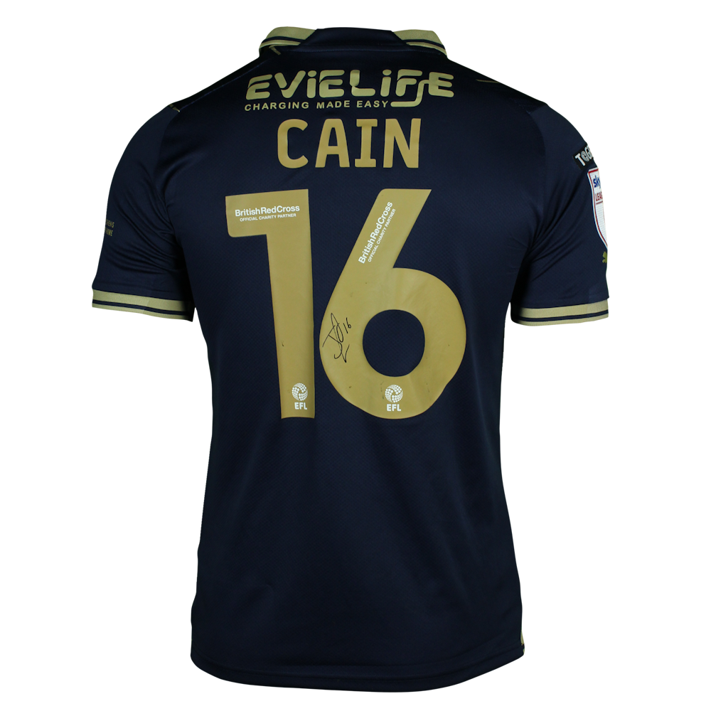 Jake Cain | Swindon | Walsall - Swindon Town | MatchWornShirt